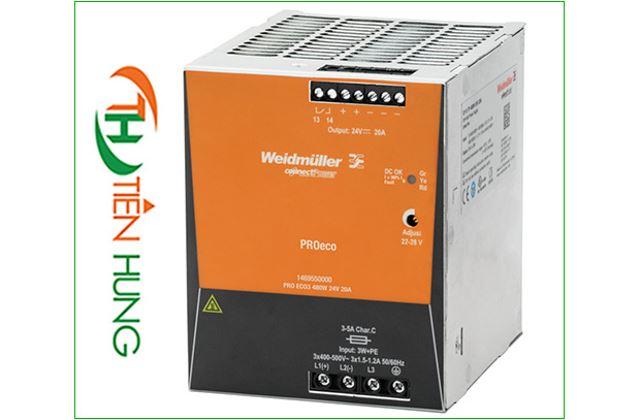 BỘ NGUỒN 3 PHA 480W 24VDC/20A DÒNG PROeco WEIDMULLER - POWER SUPPLY 3 ...